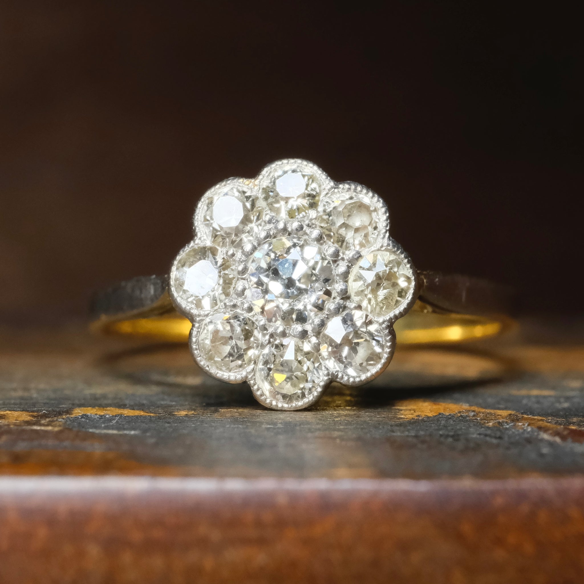 Antique, Early Twentieth Century, 18ct Gold & Platinum, Old Cut Diamon